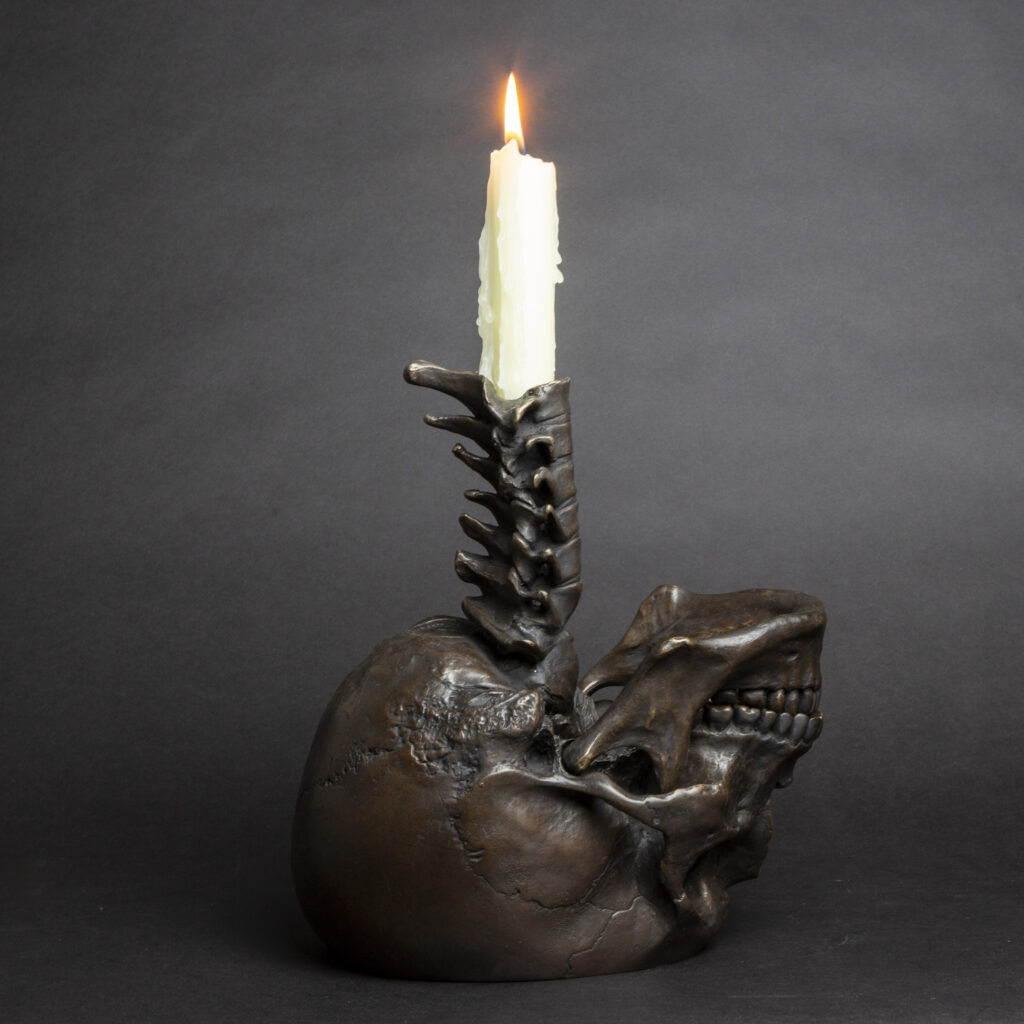 Skull Candlestick - Raven Armoury